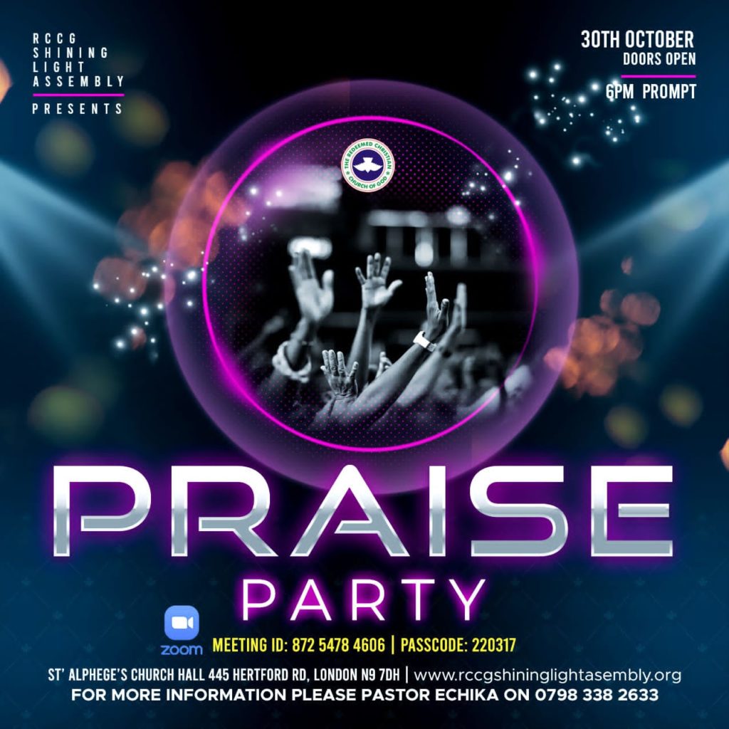 Praise Party - October 2022 - RCCG Shining Light Assembly, Edmonton, London