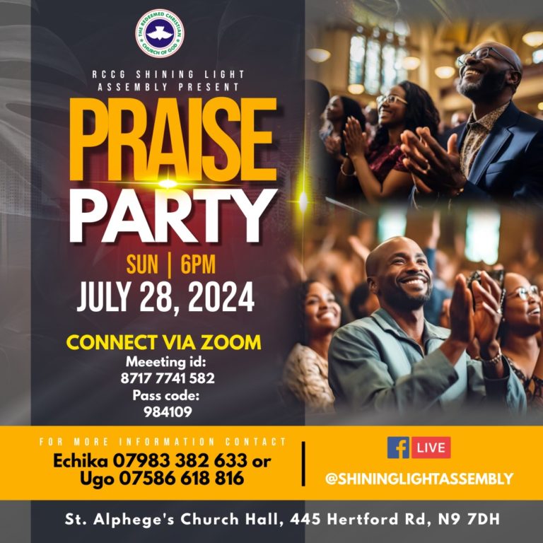 Praise Party - July 2024 - RCCG Shining Light Assembly, Edmonton, London